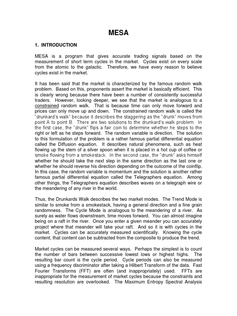 Mesa (Maximum Entropy Spectral Analysis) | PDF | Phase (Waves) | Frequency