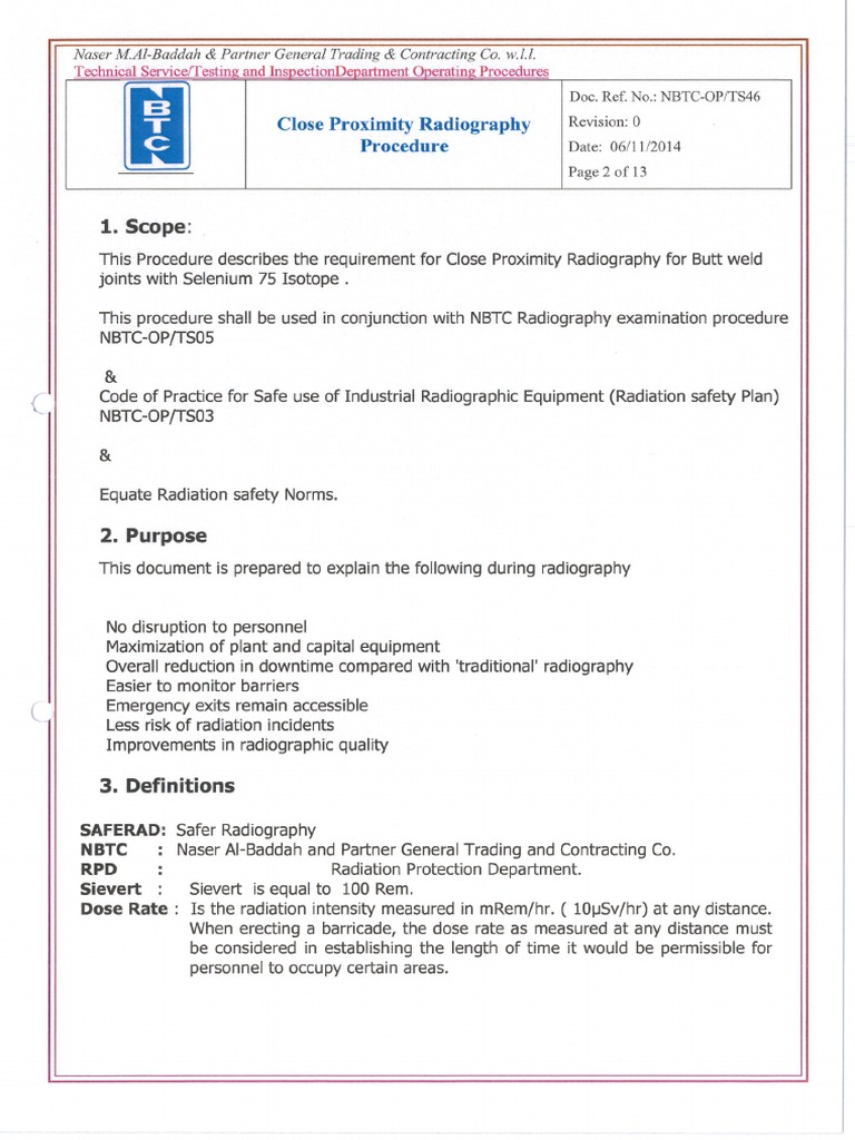 Saferadiation Procedure | PDF