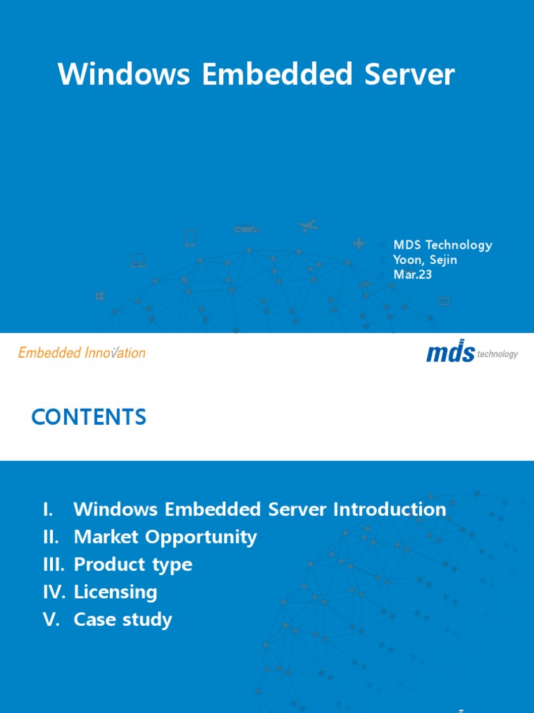 Windows Embedded Server: MDS Technology Yoon, Sejin Mar.23 | PDF ...