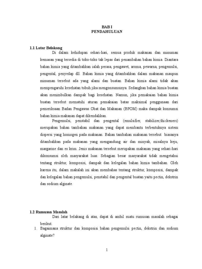 Emulsifier Stabilizer Thickness | PDF