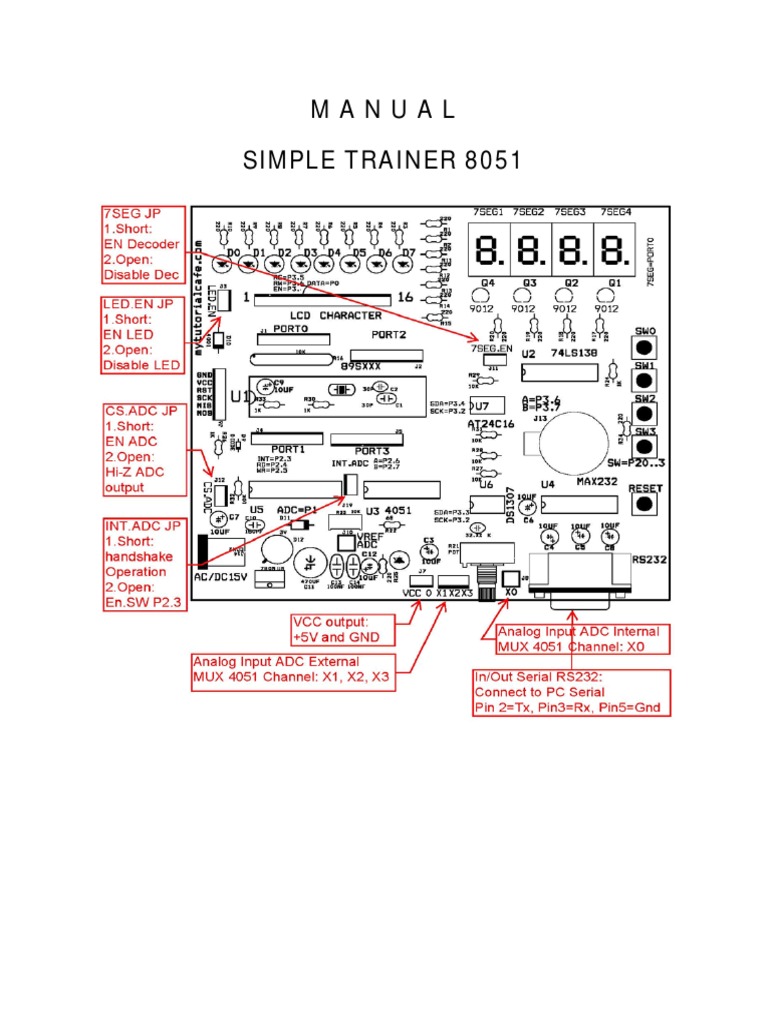 Manual Simple Trainer 8051 | PDF