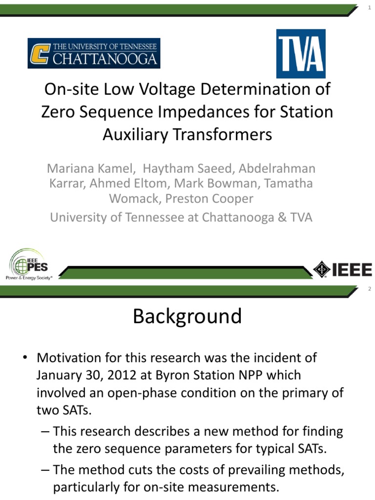 On-site Low Voltage Determination of Zero Sequence Impedances for ...