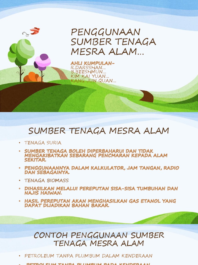 Penggunaan Sumber Tenaga Mesra Alam | PDF