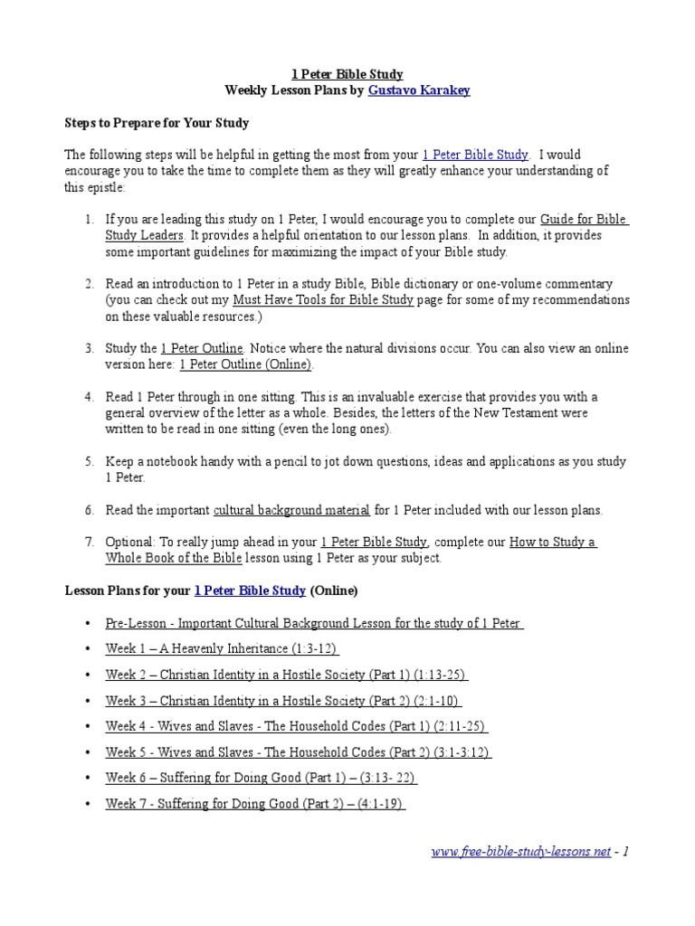 1 Peter Bible Study | Saint Peter | Born Again