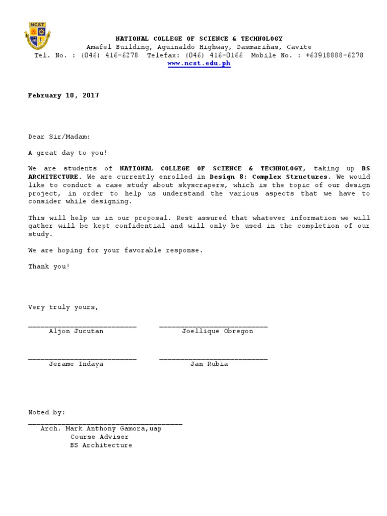 Tagaytay Letter | PDF