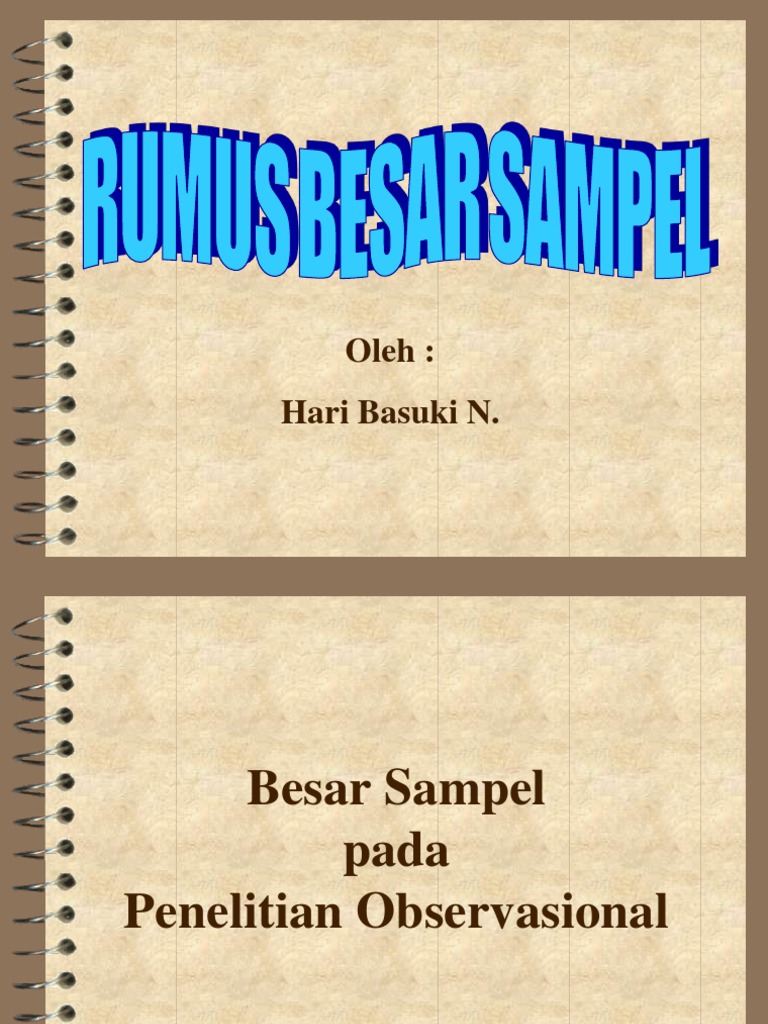 Rumus Besar Sampel | PDF