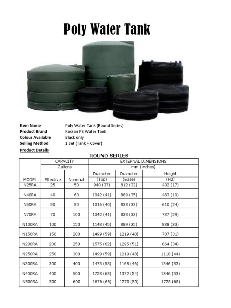Poly Water Tank (Completed) PDF | PDF | Nature