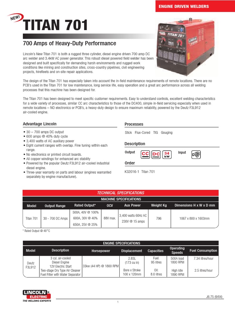 Welding Machine Specifications.pdf | Electric Arc | Welding