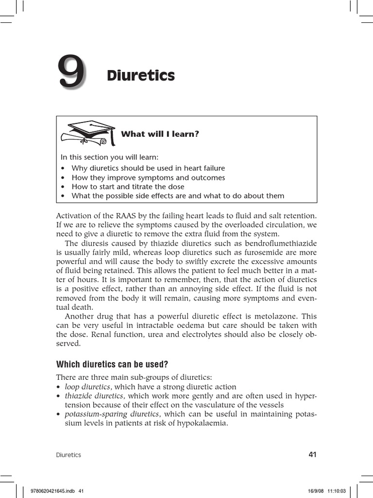 Diuretics: What Will I Learn? | PDF | Renal Function | Drugs