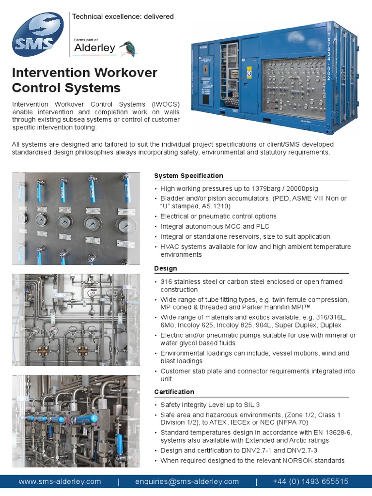 IWOCS SMS Intervention and Workover Control Systems Datasheet | PDF ...