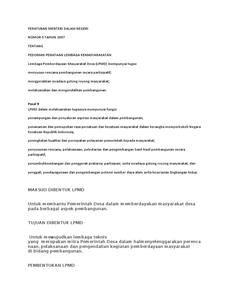 Tentang LPMD | PDF