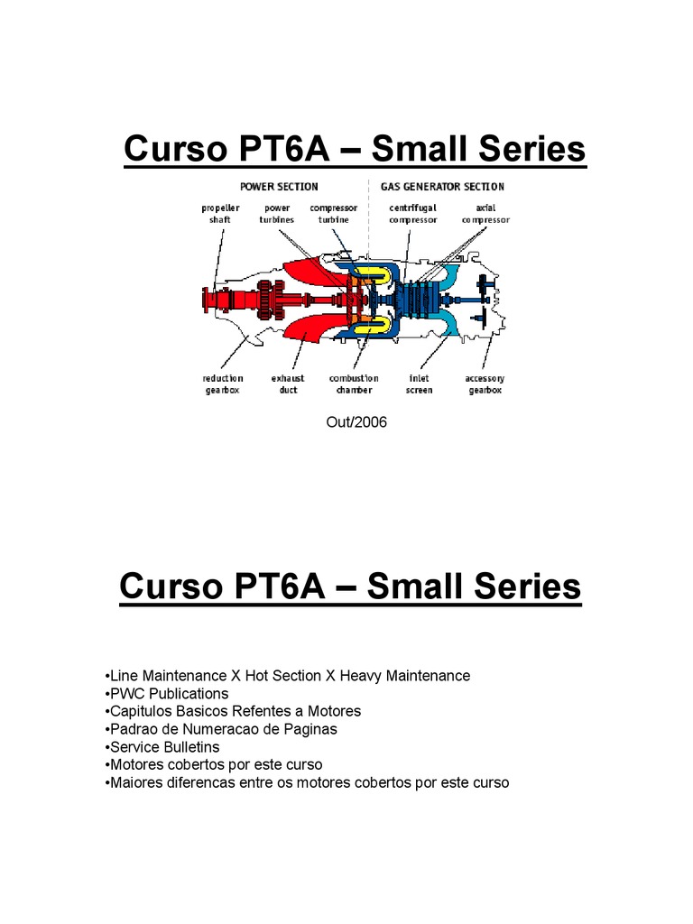 Curso PT6A - Small Series | PDF | Aviation | Aircraft