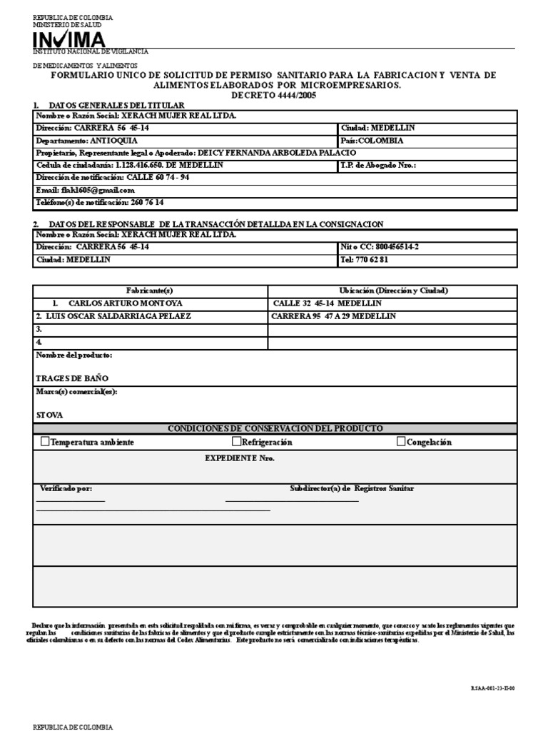 Formulario Invima | PDF | Alimentos | Medicamentos con receta