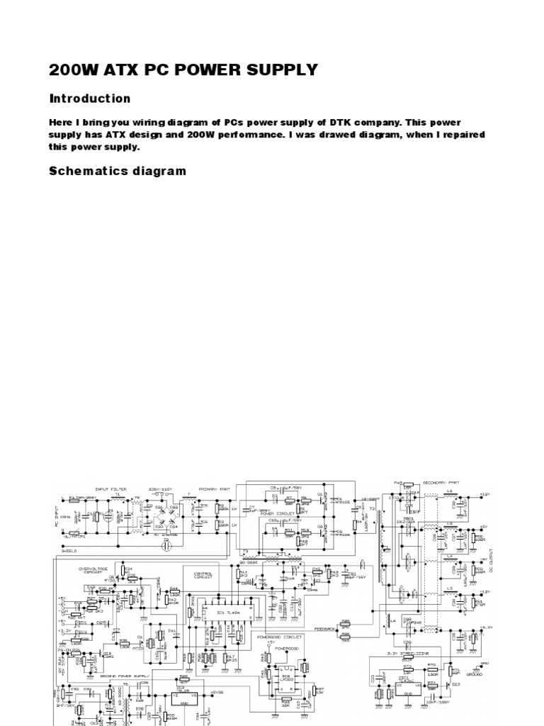 200w Atx PC Power Supply | PDF | Amplifier | Electronic Circuits