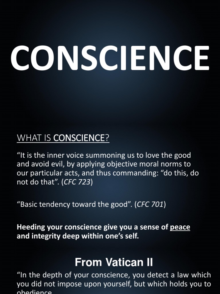 CONSCIENCE | PDF | Conscience | Evil