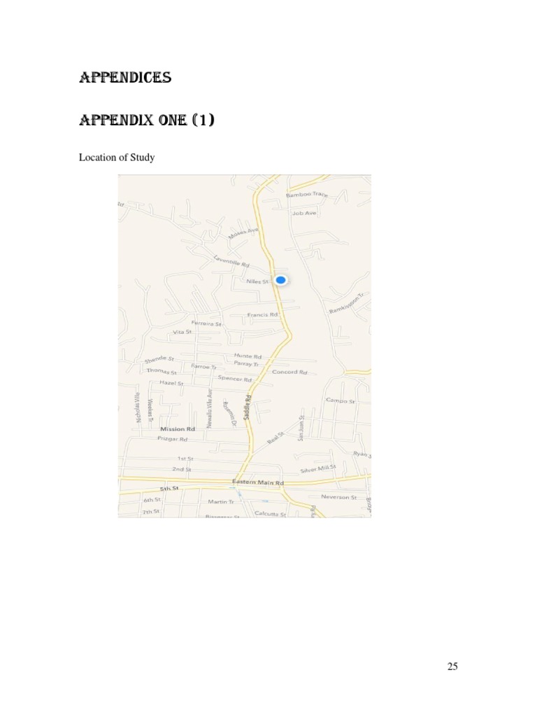 Appendices Appendix One (1) : Location of Study | PDF Appendices Appendix One (1) : Location of Study | PDF