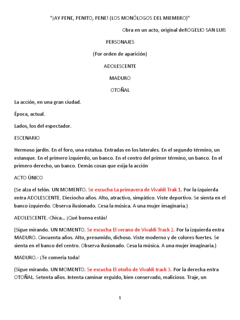 AY PENE, Penito Pene Adaptado Nuevo | PDF | Amor