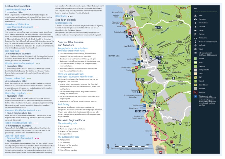 Piha Map | PDF | Transport | Wellness
