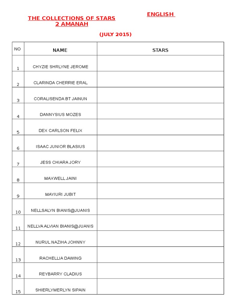 The Collections of Stars 2a | PDF