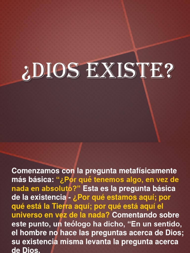 Dios Existe | PDF | Ateísmo | Universo