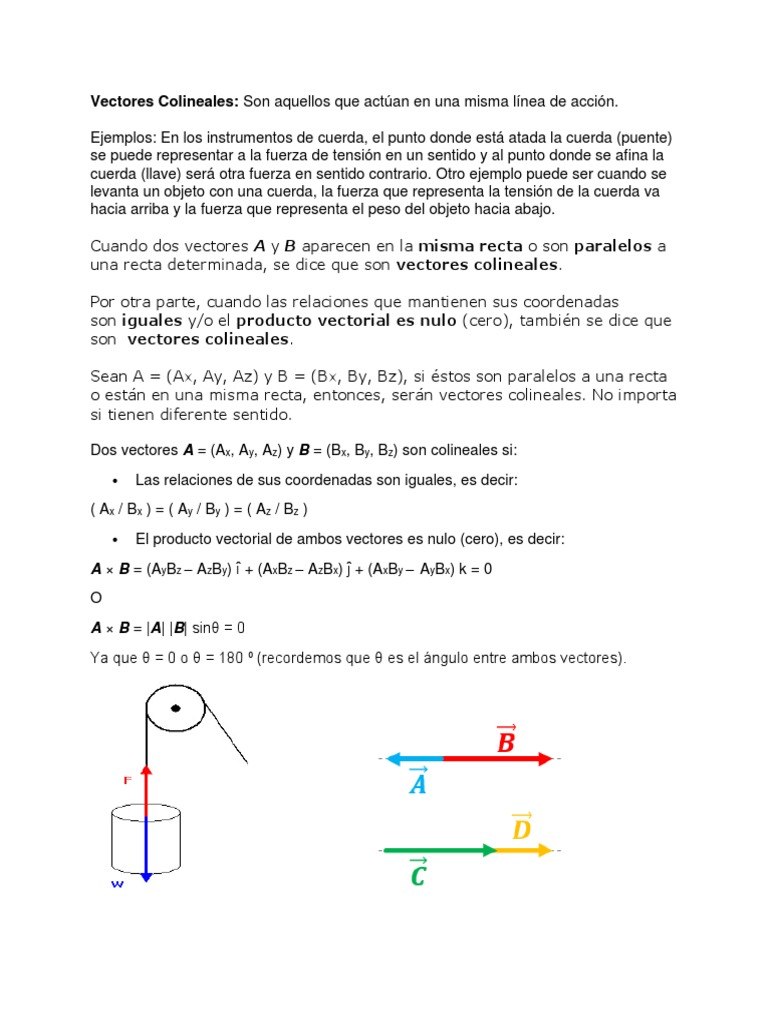 Vectores Colineales | PDF