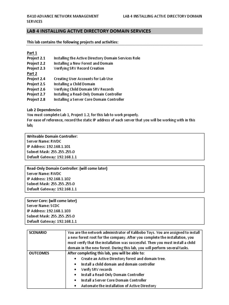 Installing Active Directory - Windows Server | PDF | Active Directory | Domain Name System