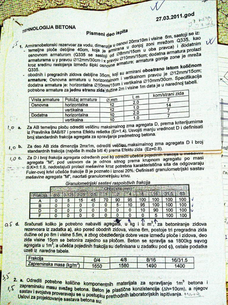 A1 Tablica Armature B500B | PDF