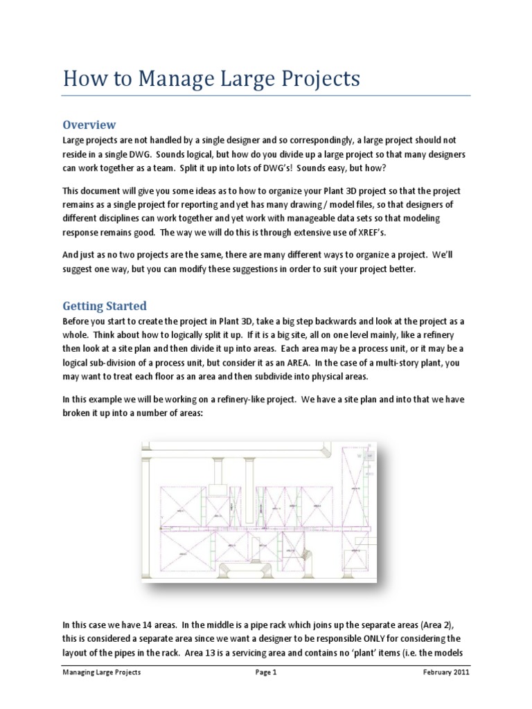 How To Manage Large Projects in AutoCAD Plant 3D PDF | PDF