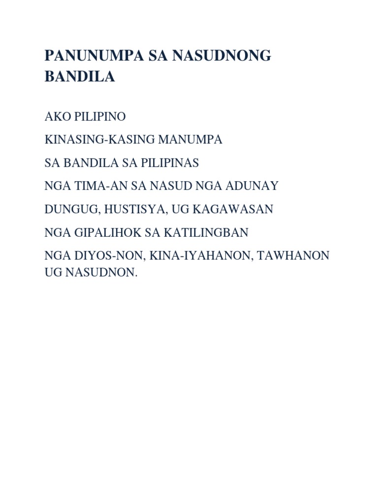Panunumpa Sa Watawat | PDF