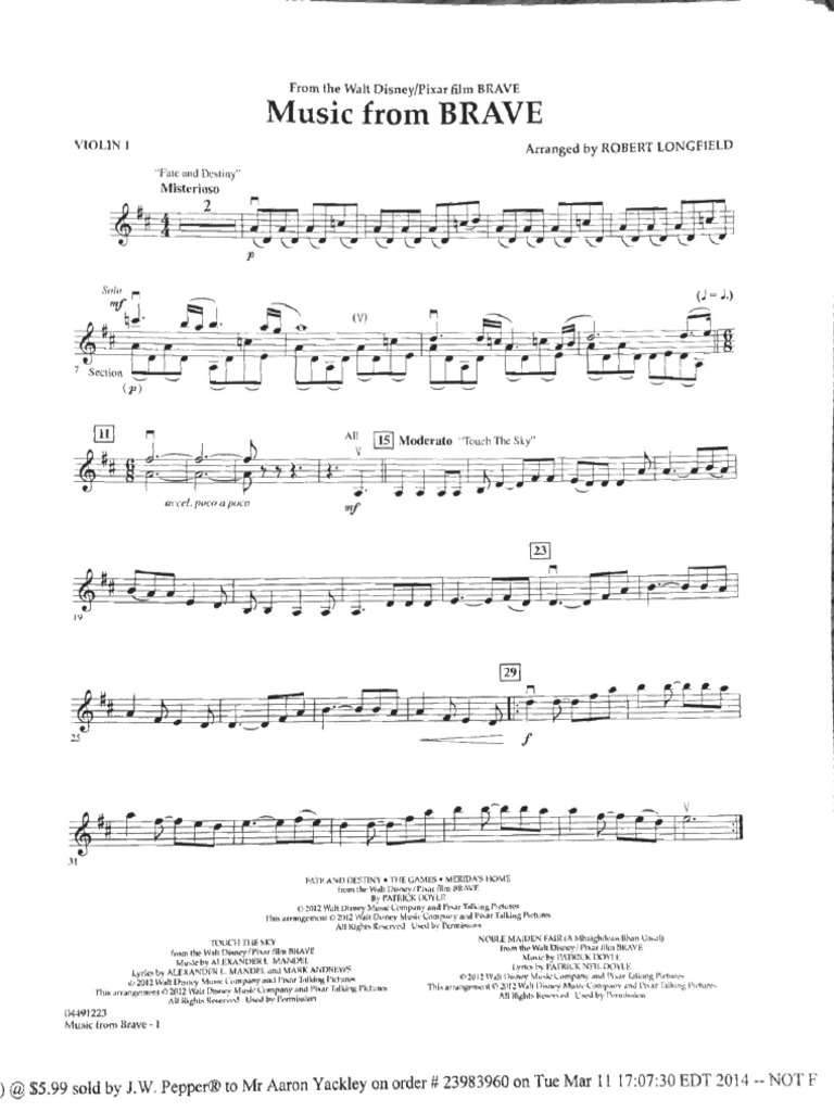 Music From Brave PDF | PDF