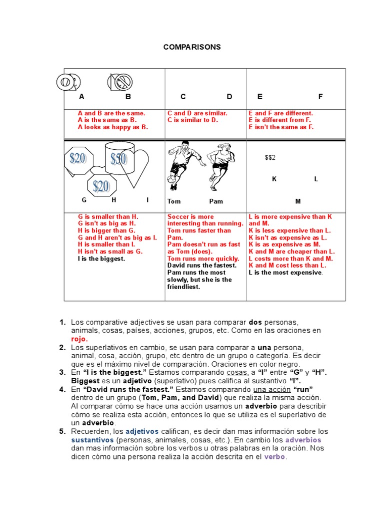 194 Comparisons | PDF | Grammar | Language Mechanics