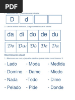 PRUEBA LETRAS T, D, N - 1° Basico | PDF