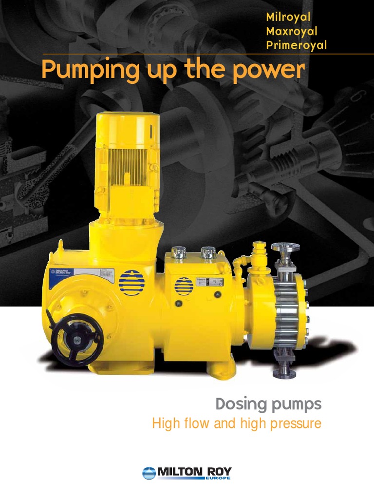 Milton Roy Dosing Pump Brochure | PDF | Pump | Valve