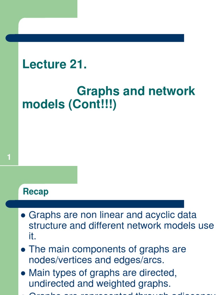 Graphs and Network Models (Cont!!!) | PDF | Combinatorics | Graph Theory