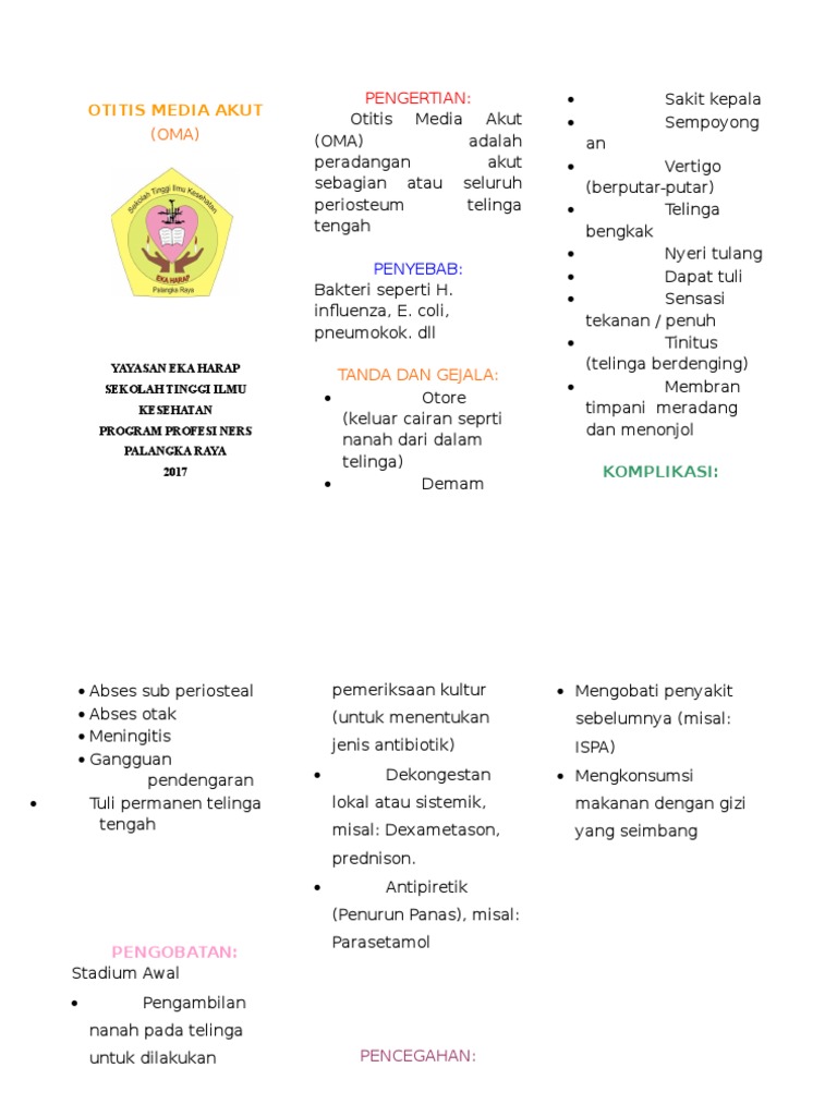 Leaflet Otitis Media Akut | PDF