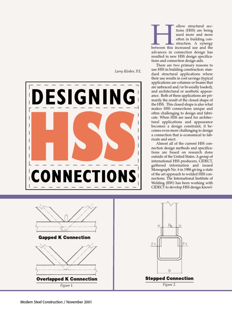 Designing HSS Connections PDF | PDF | Technology & Engineering