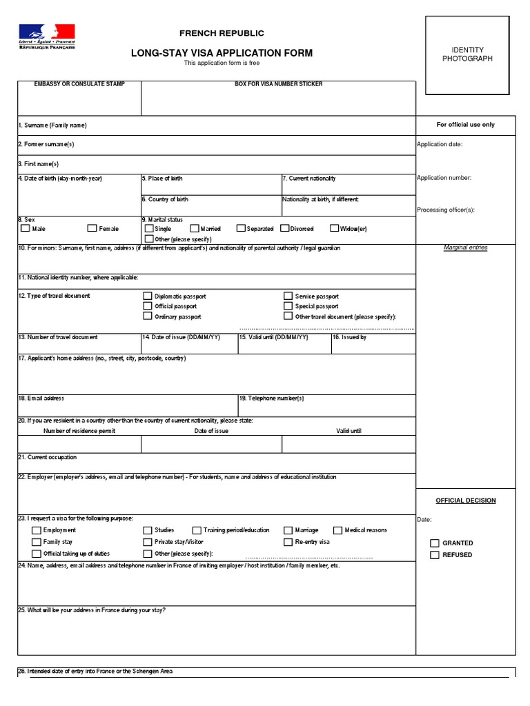 formulaire_ls_anglais.pdf | Travel Visa | Passport
