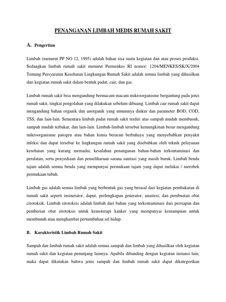 Alur Monitoring Limbah Rumah Sakit | PDF