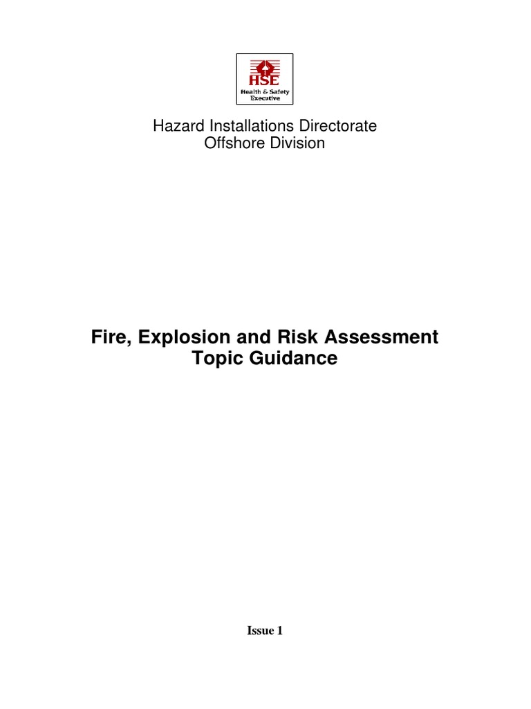 Fire, Explosion and Risk Assessment Topic Guidance-HSE PDF | PDF