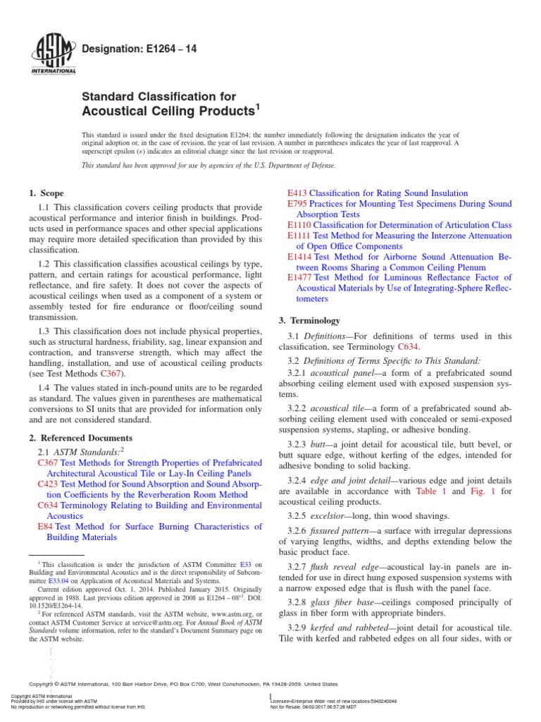 Astm e 1264 | PDF | Building Engineering | Materials