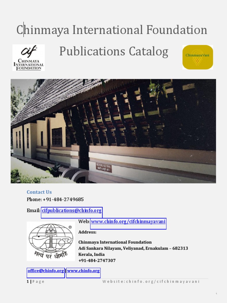 CIF Chinmay PDF | PDF | Vedanta | Advaita Vedanta