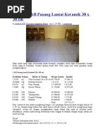 RAB Rabat Beton Jalan Desa | PDF