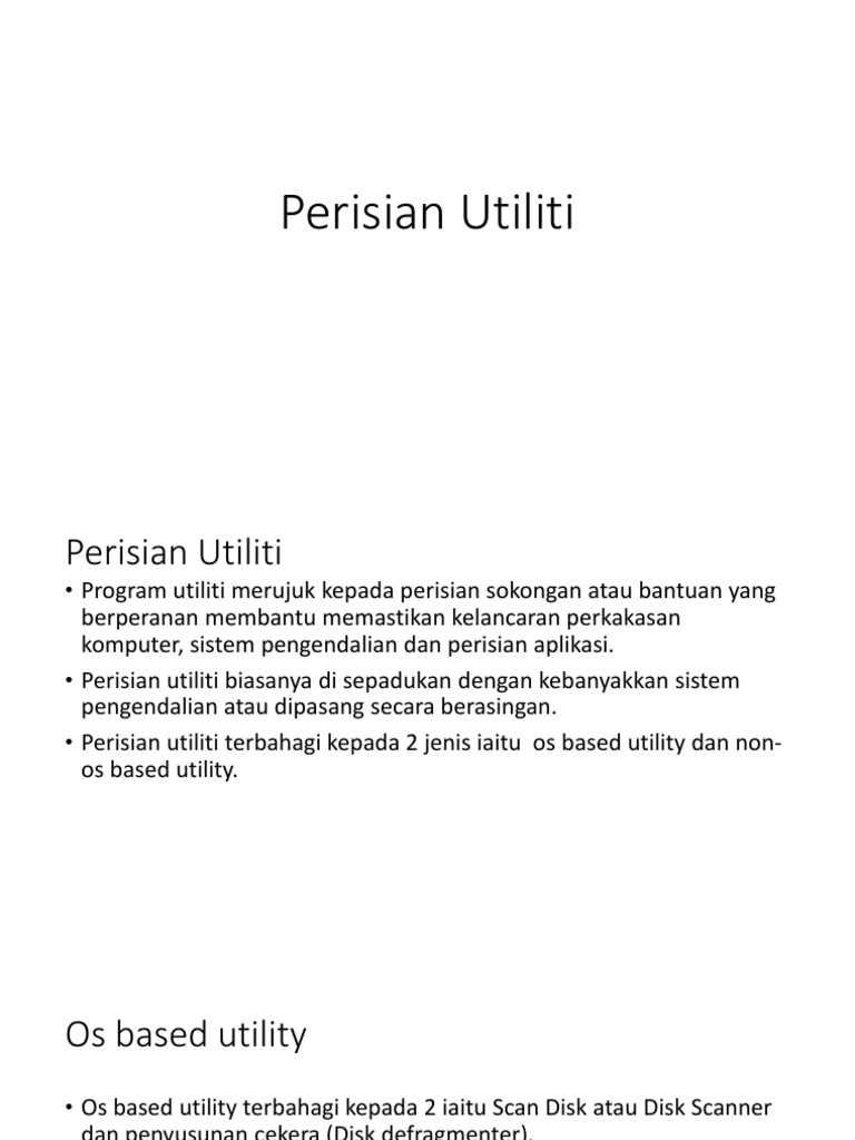 Perisian Utiliti | PDF