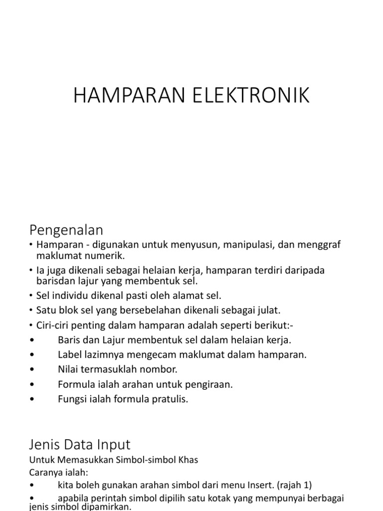Hamparan Elektronik | PDF