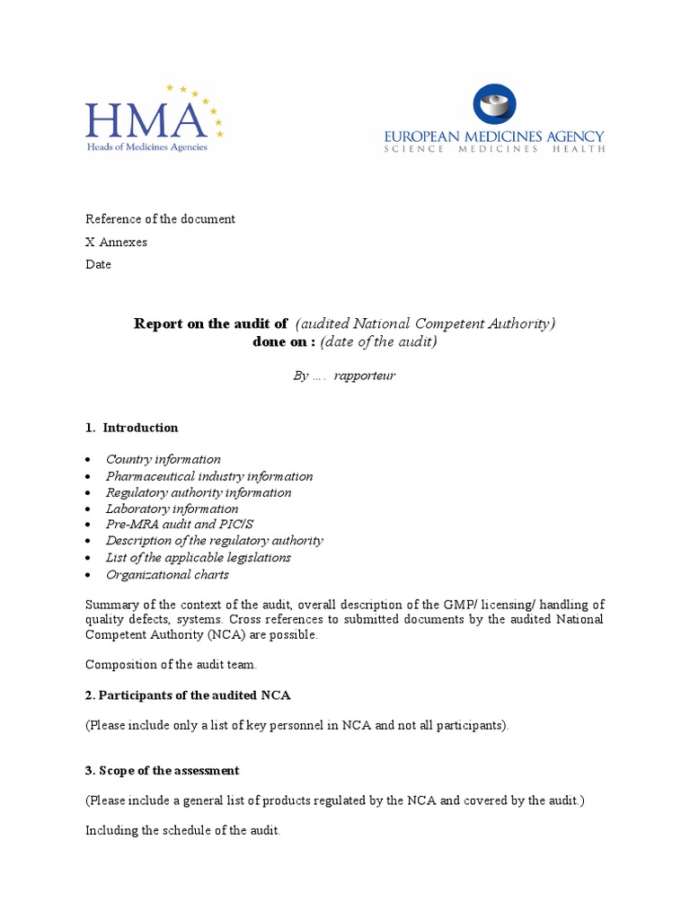 EMA Audit Guide | Evaluation | Quality Management System