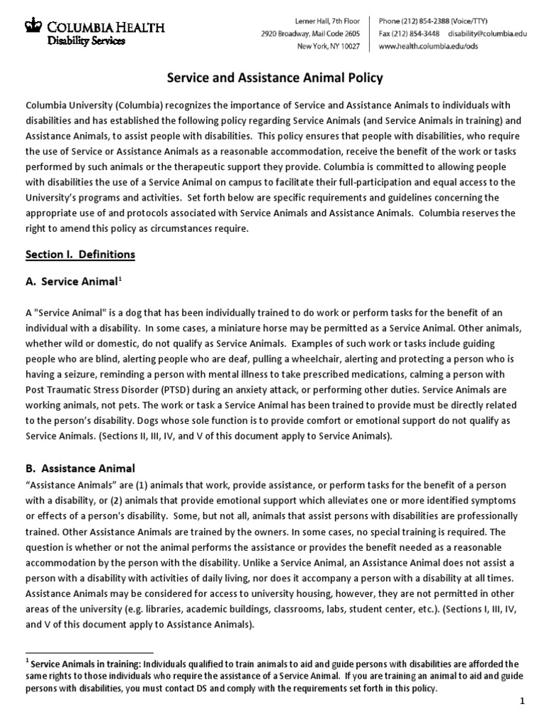 Navigating Service and Assistance Animals: A Comprehensive Guide to ...