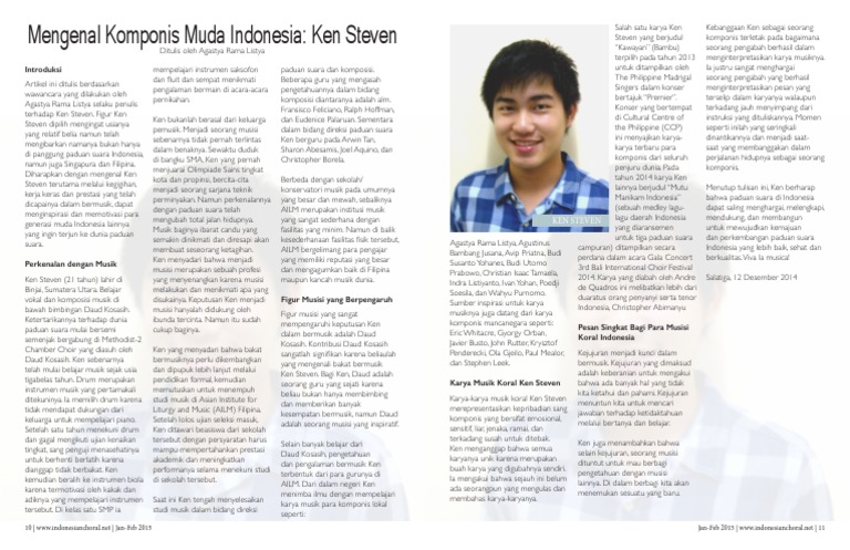 Ken Steven: Inspirasi Paduan Suara Muda | PDF