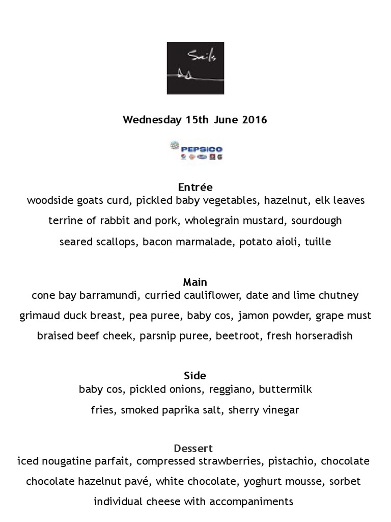 Philomena Draft Menu | PDF