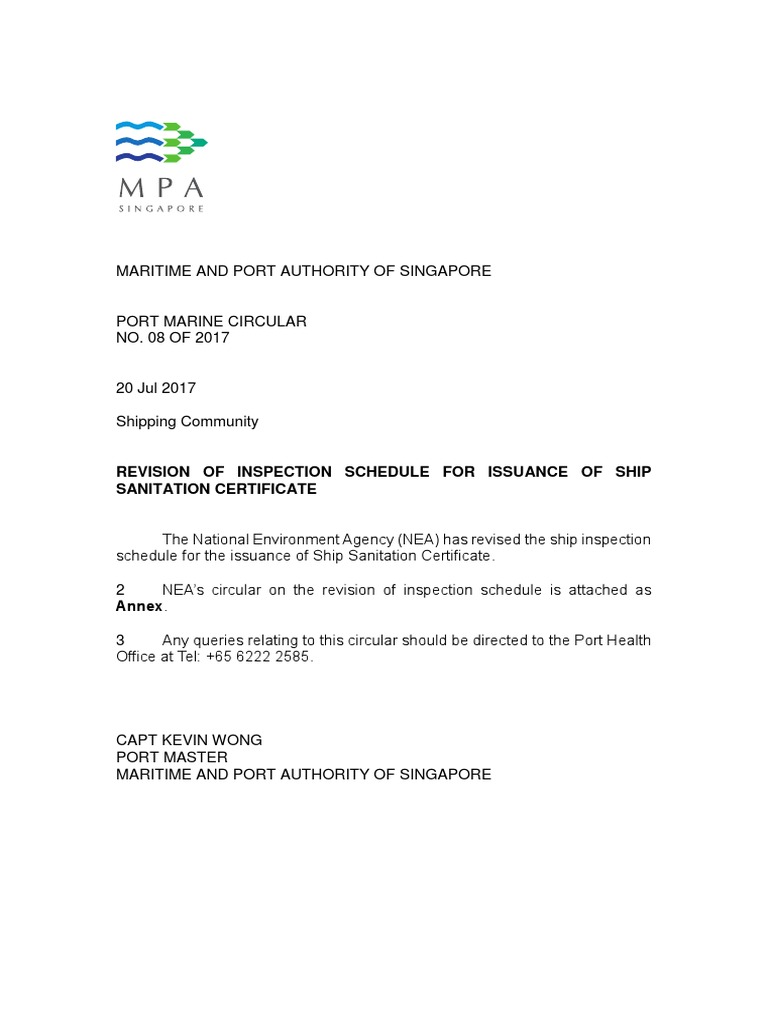 Port Marine Circulars | PDF | Ships | Strait Of Malacca