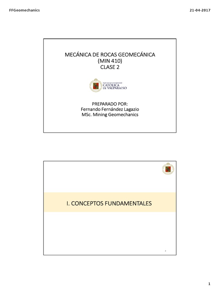 Curso 2-Mecánica de Rocas | PDF | El módulo de Young | Falla (geología)